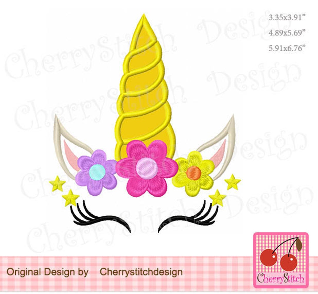 Unicorn Flowers Unicorn Machine Embroidery Design AN0191 - Etsy