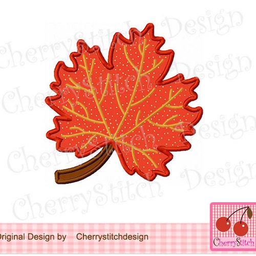 Leaf Applique Embroidery Design Leaf Applique Autumn - Etsy