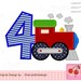 Train Number 4 Birthday Nubmer 4 Transportation Machine | Etsy