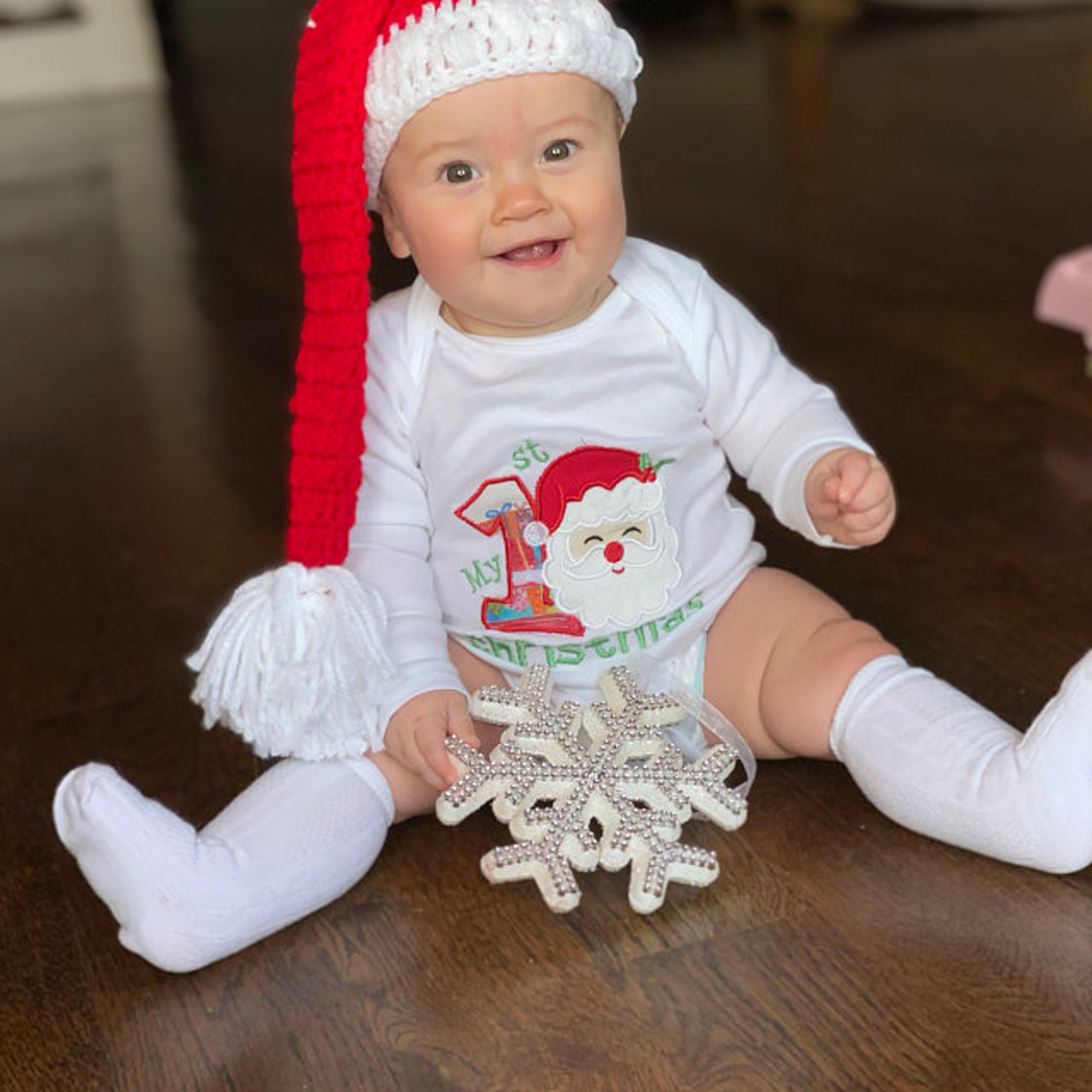 My 1st Christmas Santa Claus Christmas Machine Embroidery | Etsy