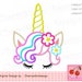 Unicorn With Flowers Unicorn Machine Embroidery Design AN0100 - Etsy