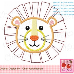 Lion Face Baby Animal Embroidery Applique - Etsy