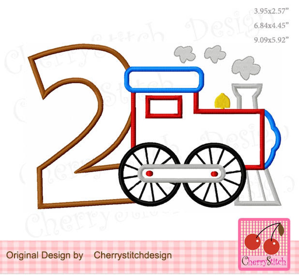 Train Number 2 Birthday Nubmer 2 Transportation Machine - Etsy