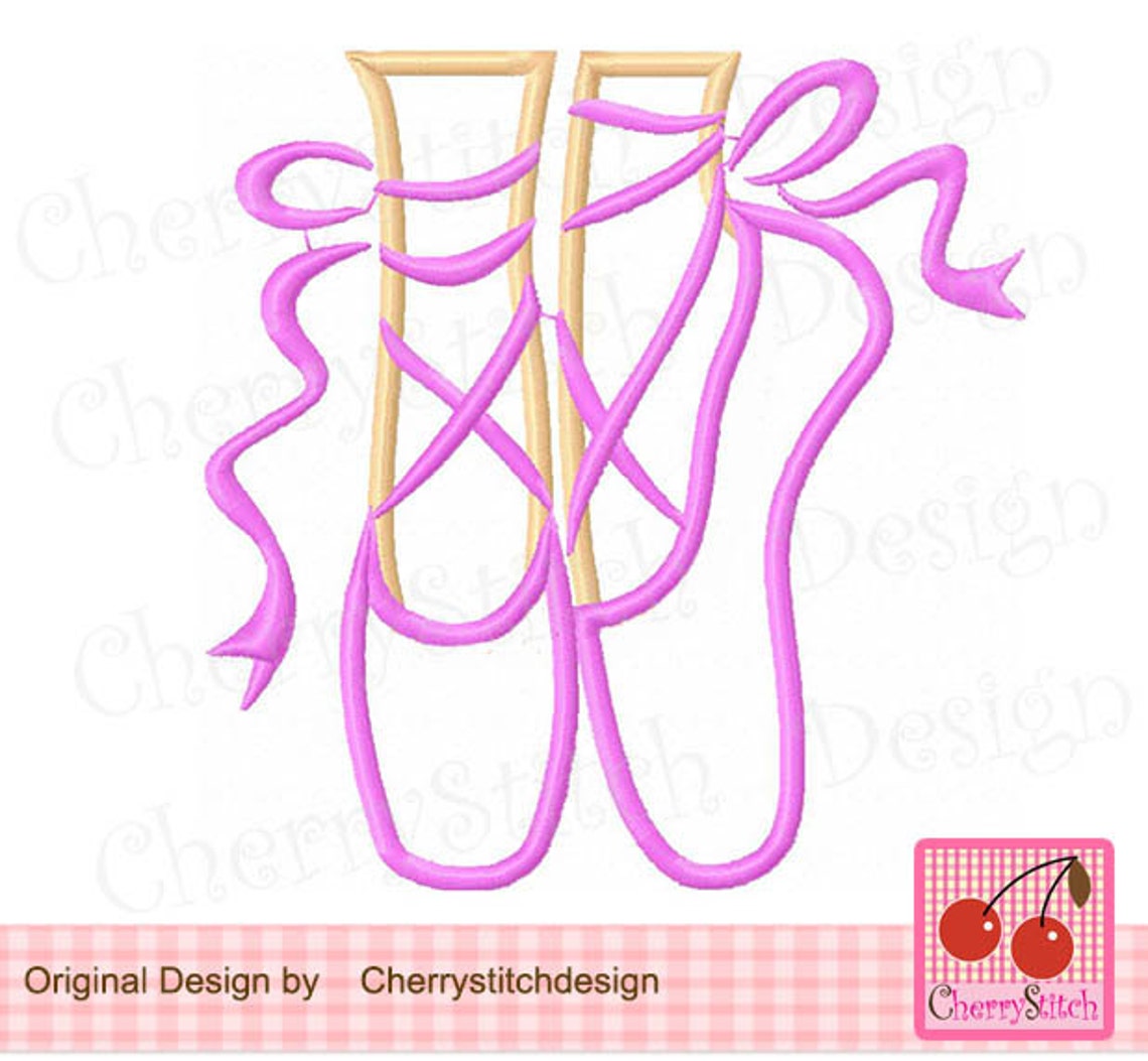 Ballet Shoes Ballerina Machine Embroidery Design BG0019 - Etsy