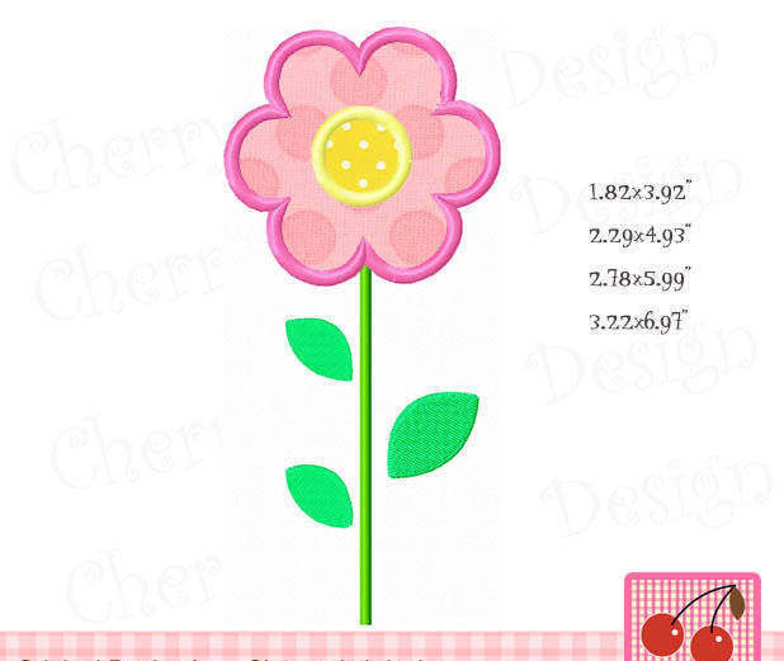 Spring Flower Single Flower Embroidery Applique SPRING10 for - Etsy