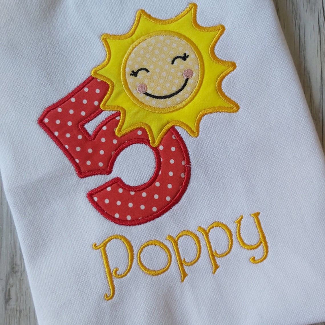 Números de sol 1-9 Números de cumpleaños Diseño de apliques - Etsy México