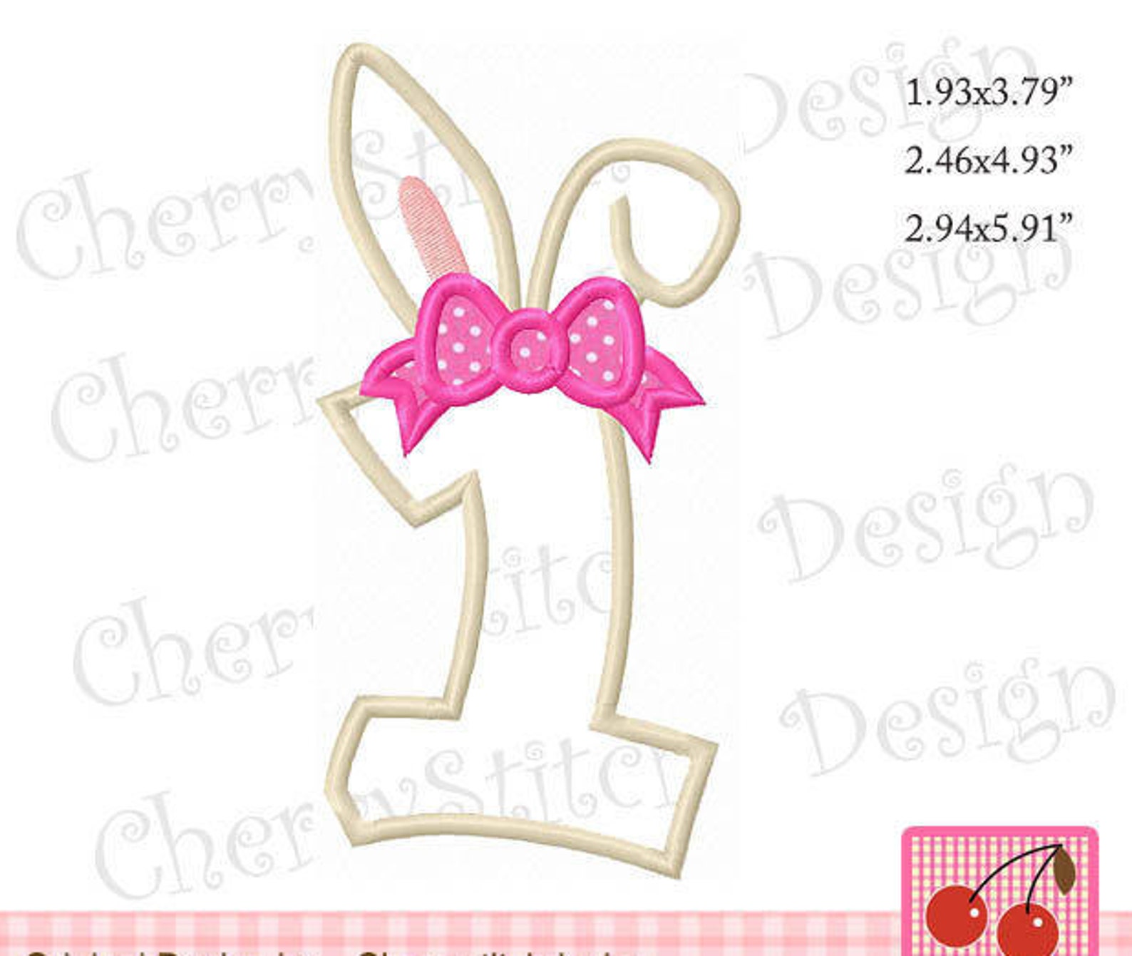 Bunny Number 1 Easter Machine Embroidery Applique Design - Etsy