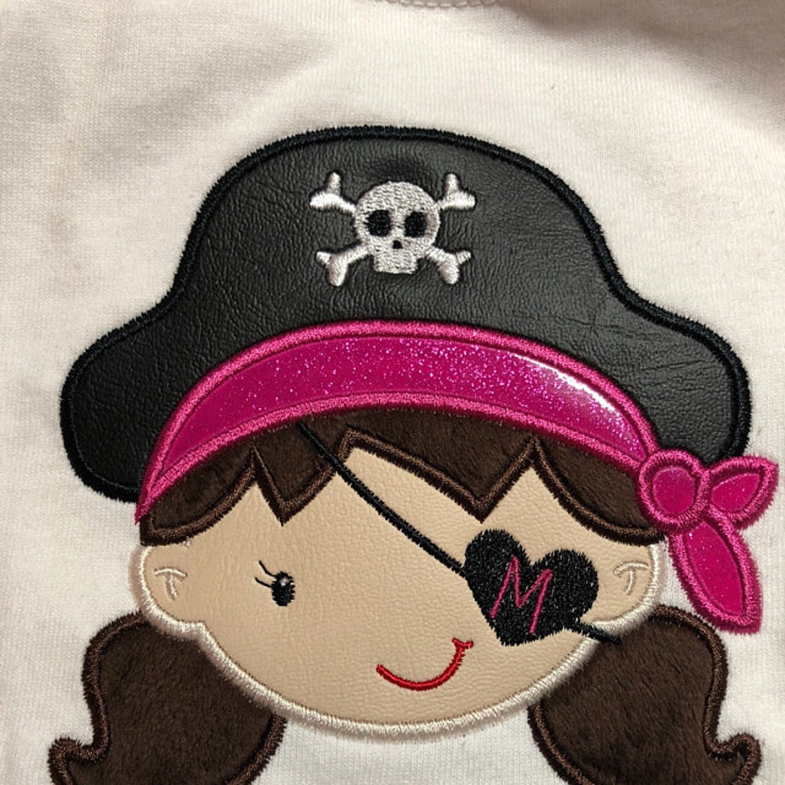 Pirate Girl Machine Embroidery Applique Design BG0031 | Etsy