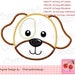 Dog Face Machine Embroidery Applique Design - Etsy