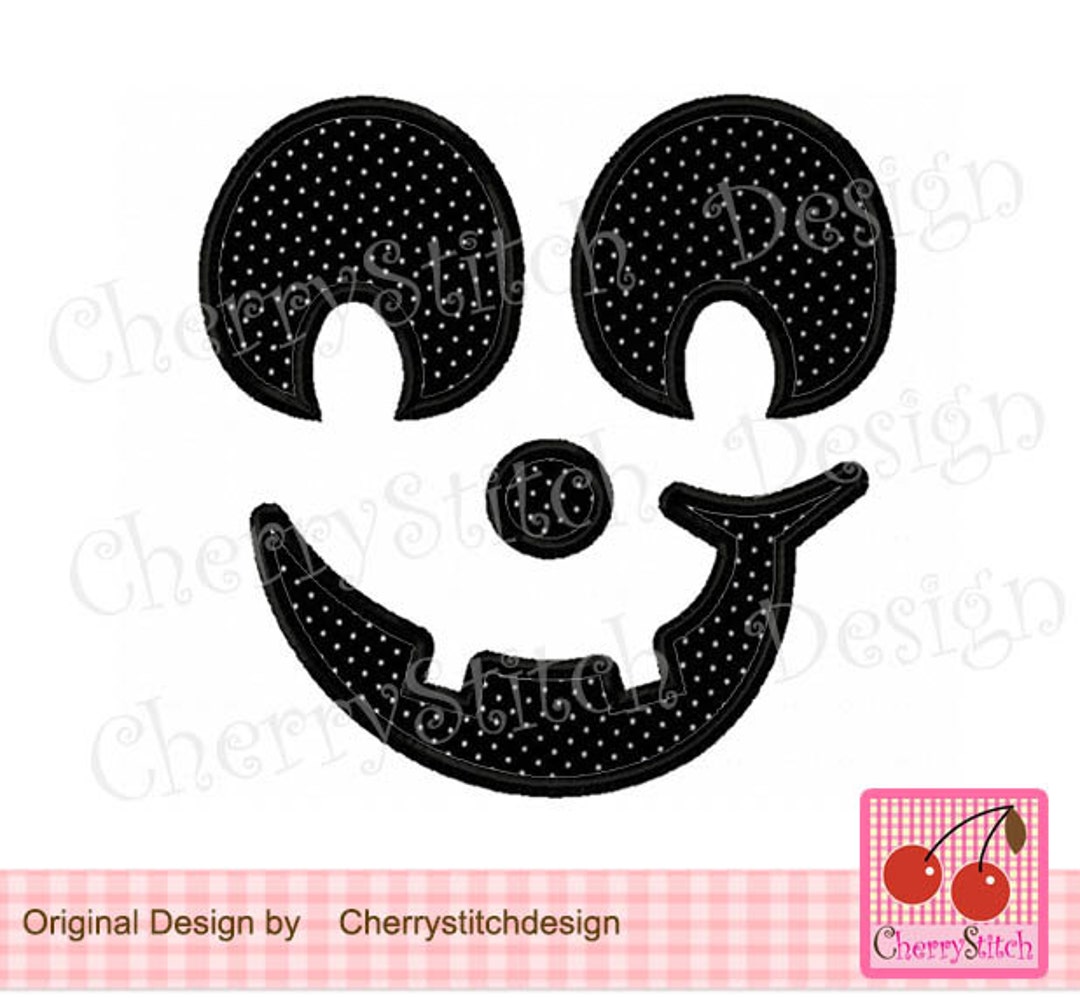 Halloween Ghost Face Machine Embroidery Applique - Etsy