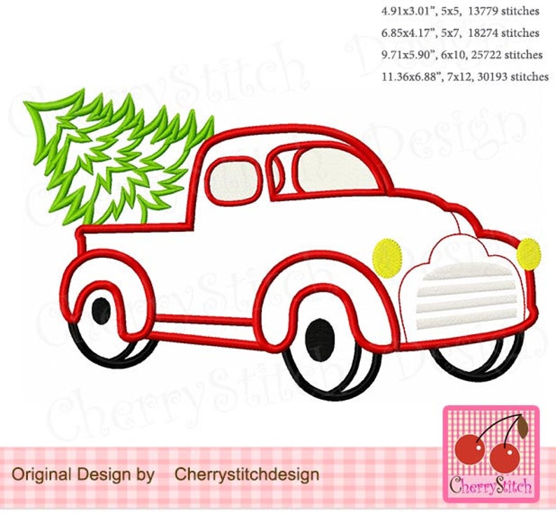 Christmas Vintage Red Truck Christmas Tree Vintage Red - Etsy