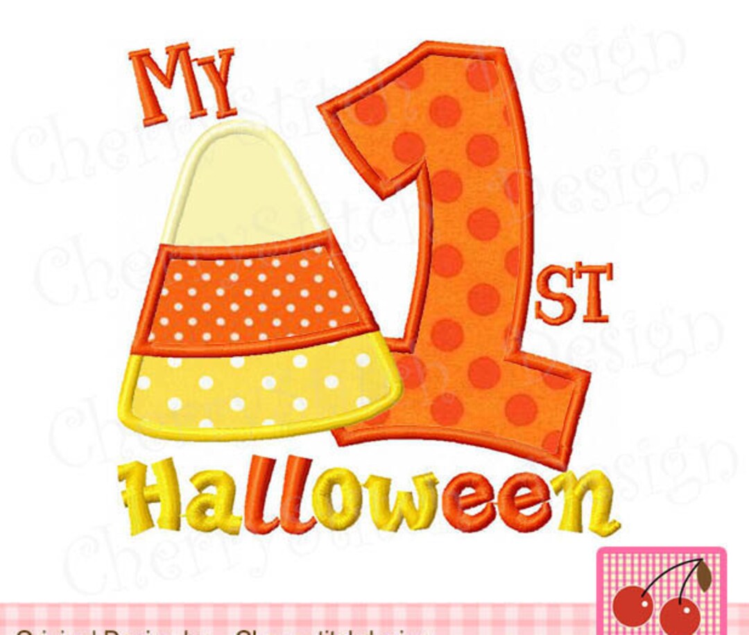 My 1st Halloween Candy Corn Embroidery Applique - Etsy
