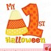 My 1st Halloween Candy Corn Embroidery Applique - Etsy