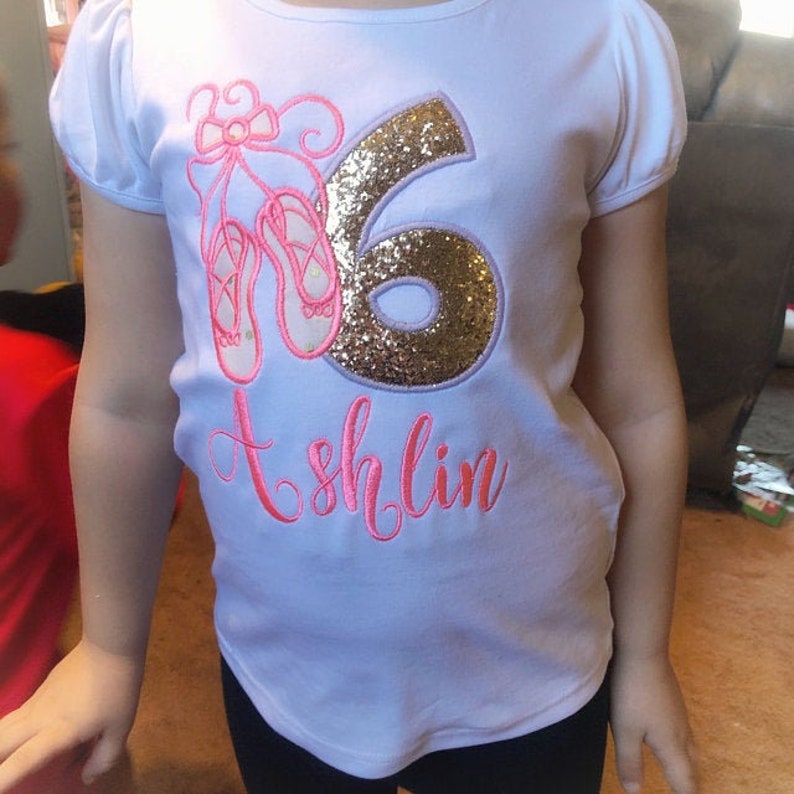 Ballet Shoes Numbers Birthday Numbers Machine Embroidery Applique - Etsy