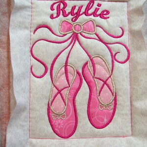 Ballet Shoes Machine Embroidery Applique for Girls' Shirts and Decor - Etsy