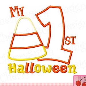 My 1st Halloween Candy Corn Embroidery Applique - Etsy