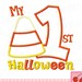My 1st Halloween Candy Corn Embroidery Applique - Etsy