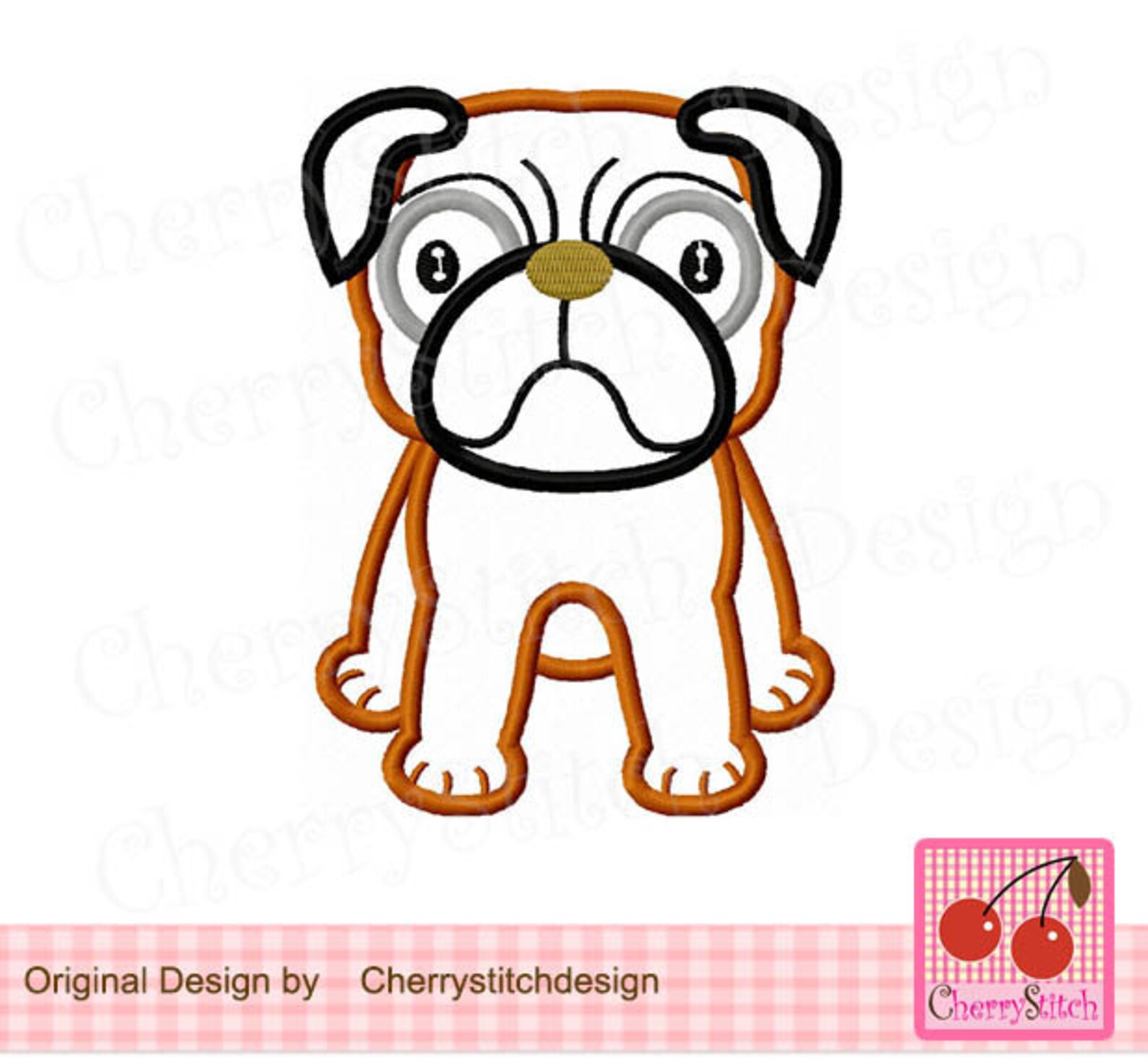 Embroidery Design Pug Dog Machine Embroidery Applique 4x4 | Etsy