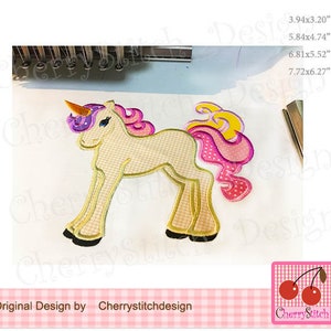 Unicorn Animal Machine Embroidery Applique Design - for 4x4,5x7 and ...