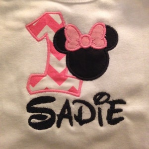 Minnie Number 1 Birthday Number Machine Embroidery Applique Design - Etsy
