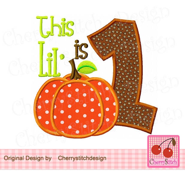 Pumpkin number 1This lil' pumpkin is 1 Machine Embroidery | Etsy