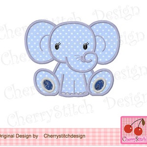 Elephant Baby Animal Machine Embroidery Applique Design 4x4 - Etsy