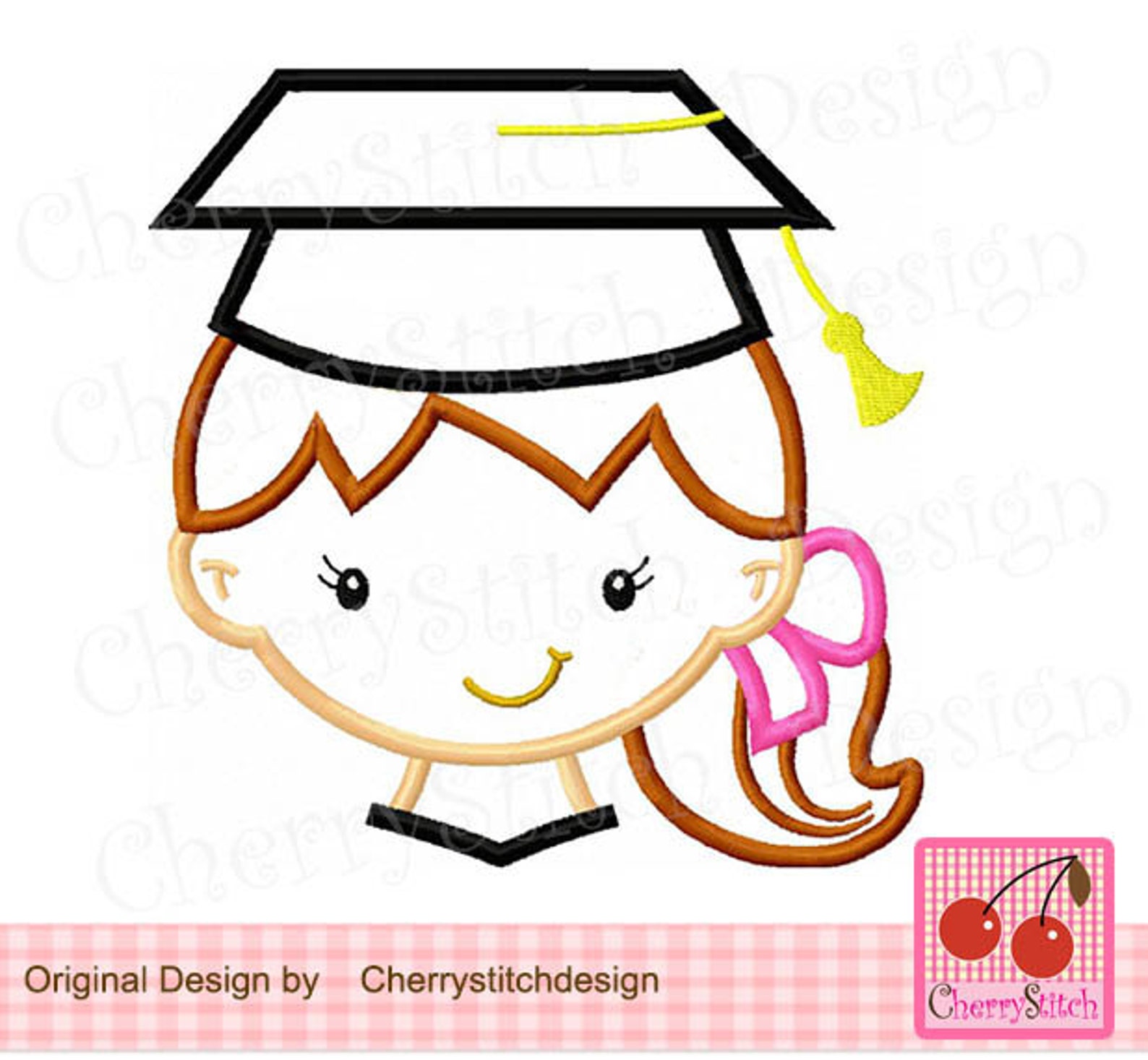 Graduation Girl Graduation Embroidery Applique SCH003 -4x4 5x5 6x6 Inch ...