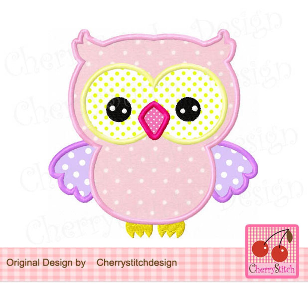 Owl Machine Embroidery Applique - Etsy