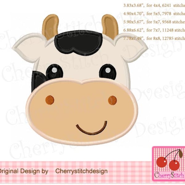 Cow Applique - Etsy