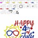 Happy 4th of July Sunshine Face Independence Day Machine Embroidery ...