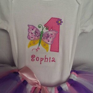 Butterfly Number 1,birthday Machine Embroidery Applique - 4x4 5x5 6x6 ...