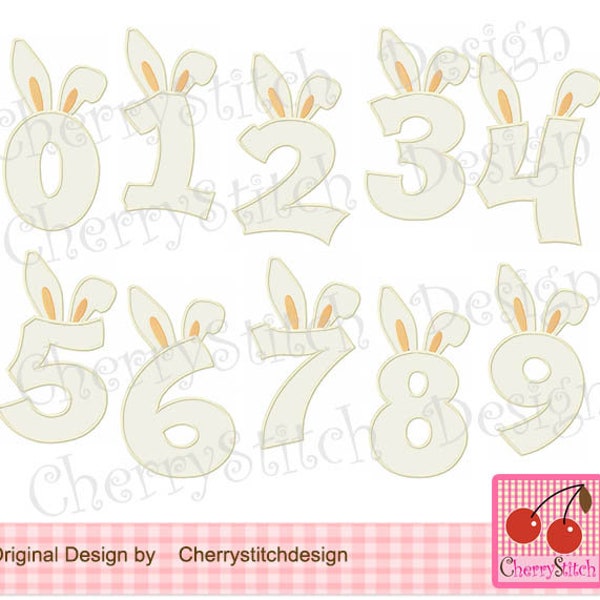 Easter Bunny Numbers - Etsy