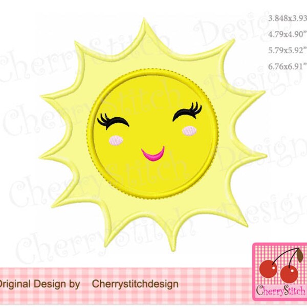 Sun Applique Pattern - Etsy