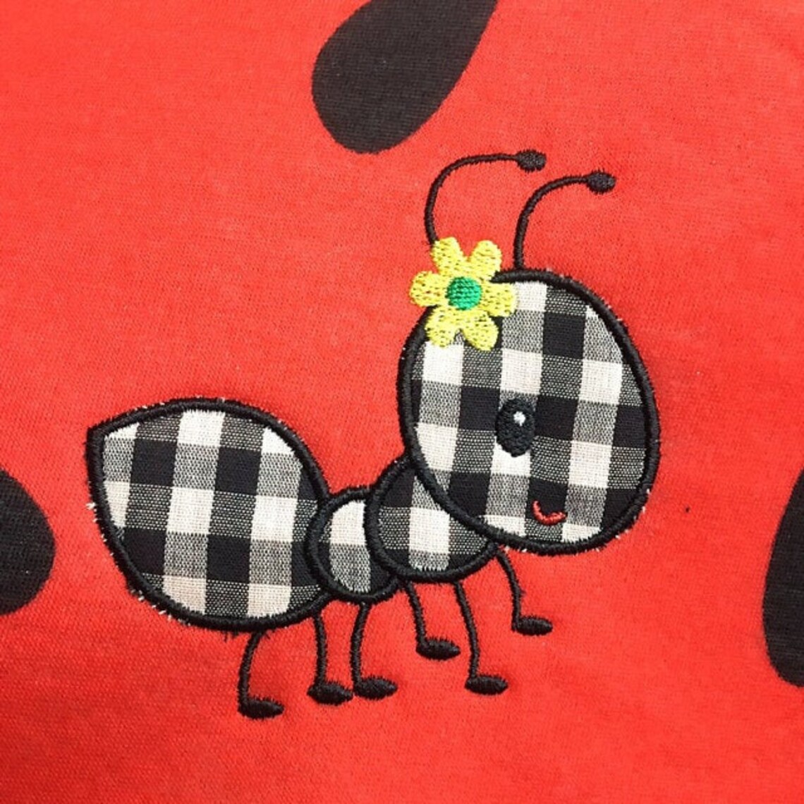 Ant With Flower Machine Embroidery Applique Design 4x4 5x5 - Etsy