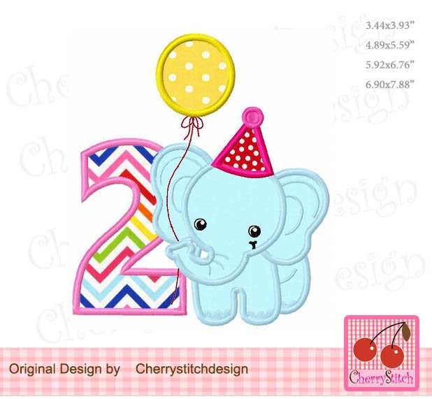 Elefante bebé número 2 número de cumpleaños 2 mi 2o | Etsy