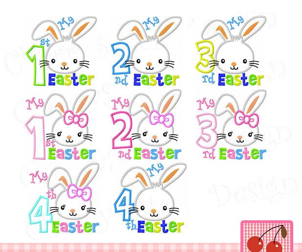 My 1st to 4th Easter Easter Bunny Numbers 1-4 for Boys and - Etsy