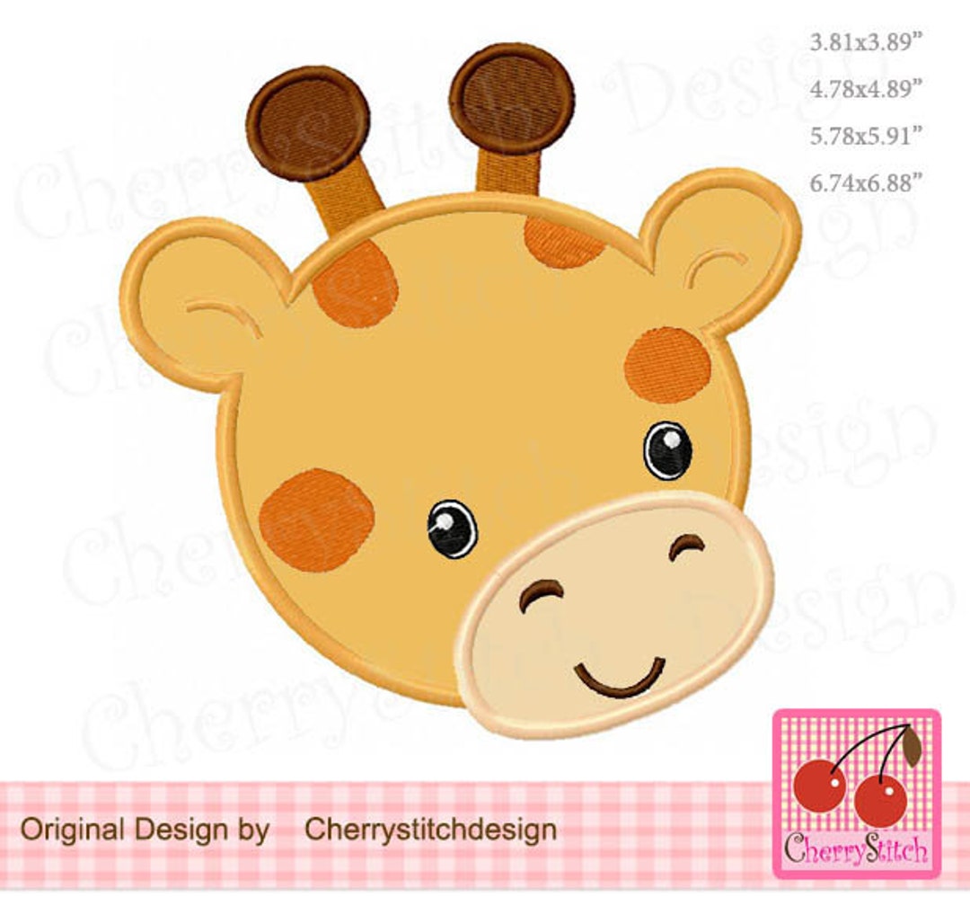 Giraffe Face Boy Giraffe Machine Embroidery Applique Design AN0109 - Etsy