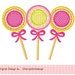 Lollipops Machine Embroidery Applique Design 5x7 | Etsy