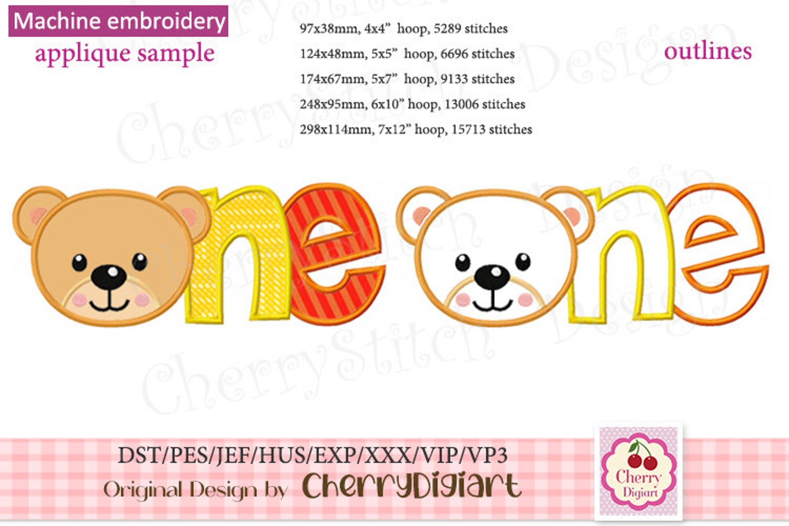 Baby Bear Face Bear One for Boys Birthday ONE Machine - Etsy