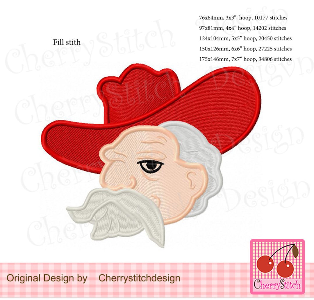 Colonel Inspired Vintage Fill Stitch Embroidery Design - Etsy