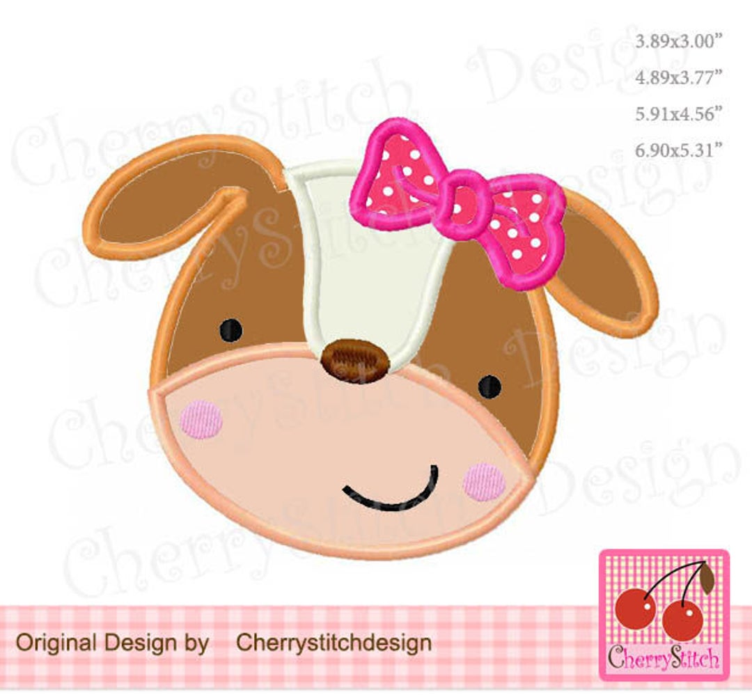 Dog Embroidery Design Puppy Dog Machine Embroidery Applique - Etsy