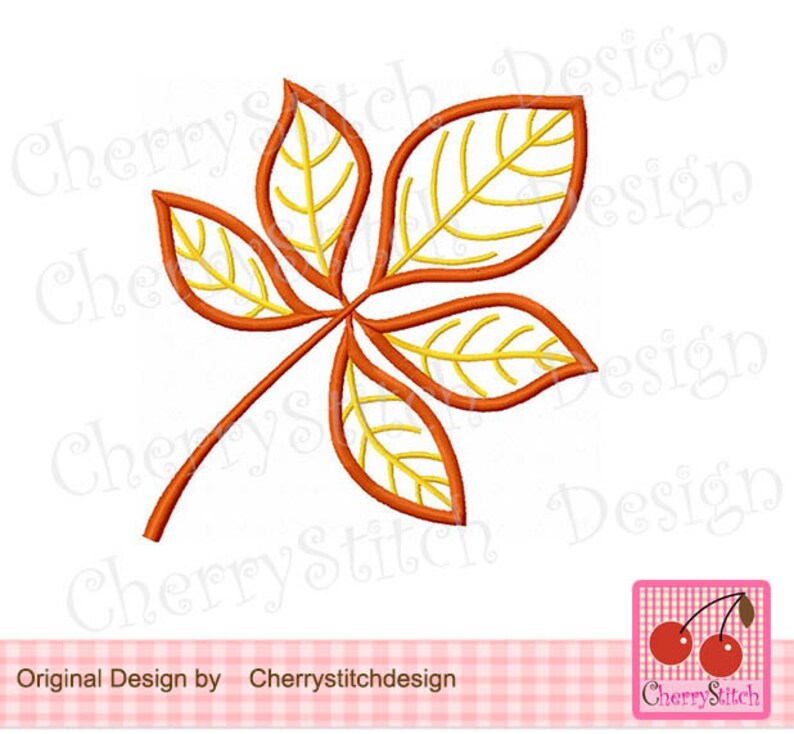 Autumn Leaf Fall Machine Embroidery Applique - Etsy