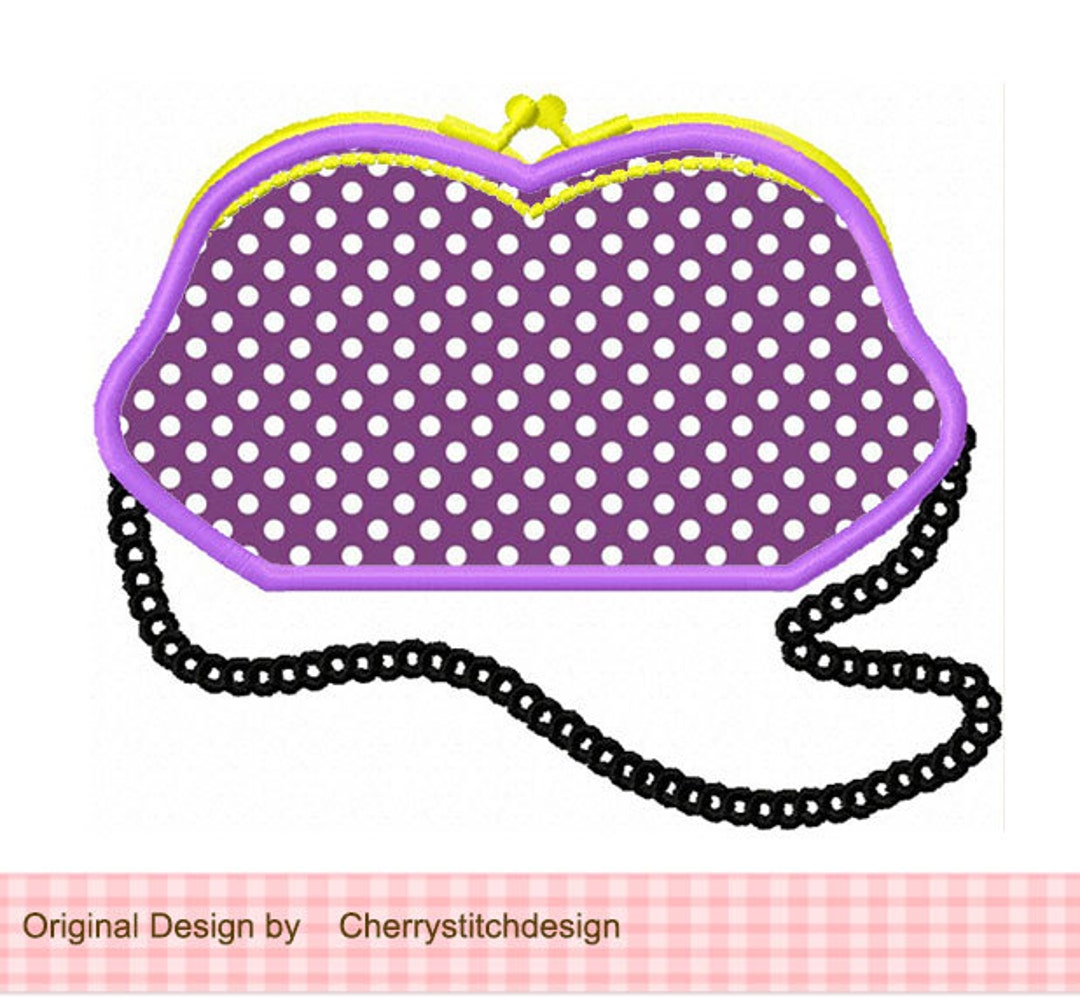 Purse Machine Embroidery Applique Design - Etsy