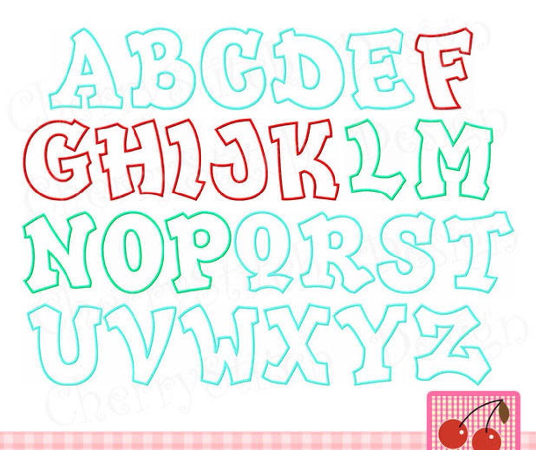 Embroidery Design Alphabet Letters A-Z Monogram Embroidery Applique ...