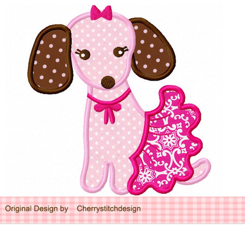 Embroidery Design Puppy Dog Machine Embroidery Applique - Etsy