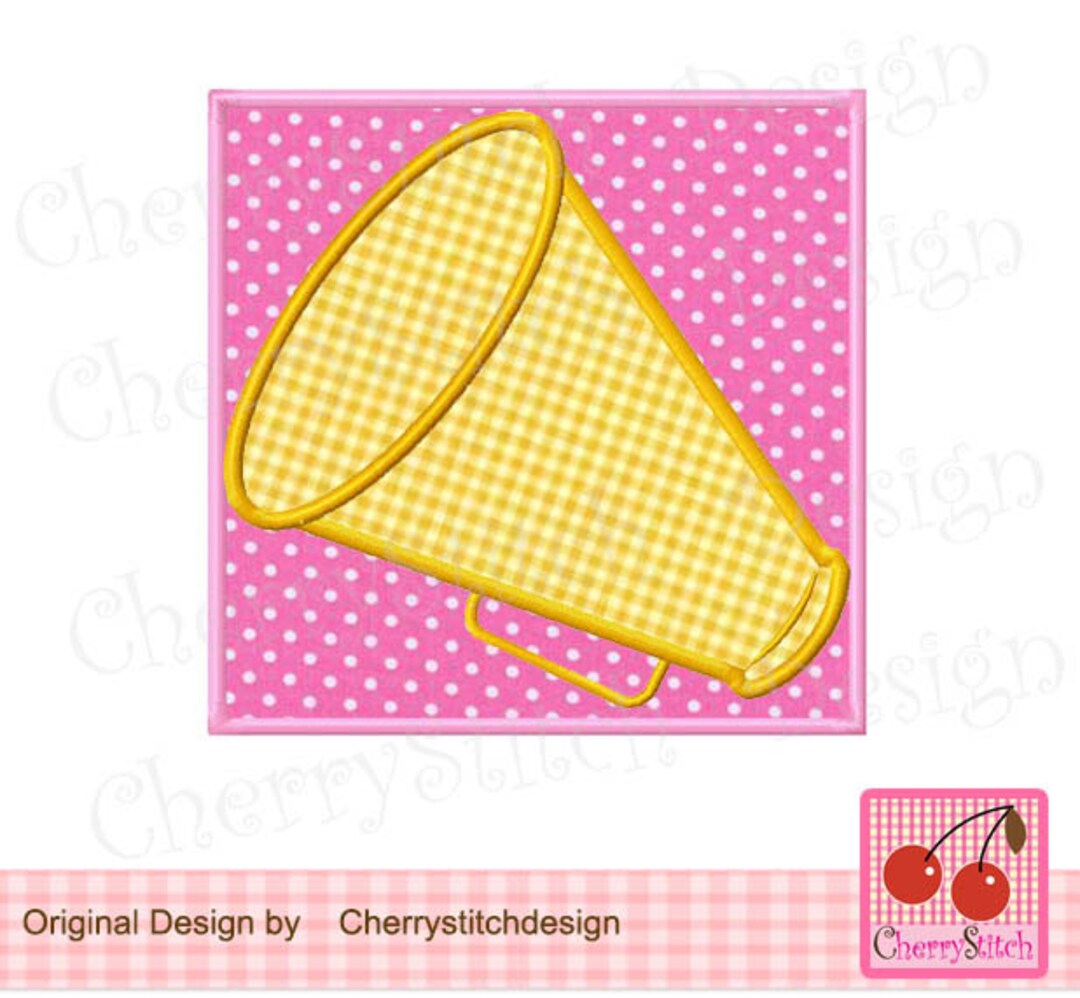Cheerleading Megaphone Embroidery Applique Design - Sports Patch - Etsy