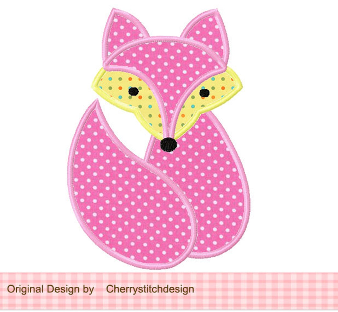 Fox Machine Embroidery Applique - Etsy