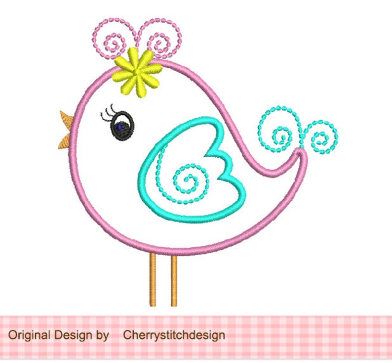 Bird Little Bird Machine Embroidery Applique Design 4x4 5x7 | Etsy