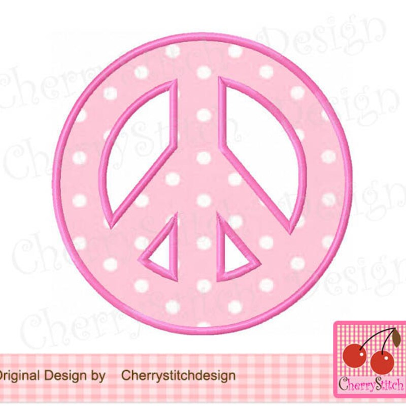 Peace Sign Applique - Etsy