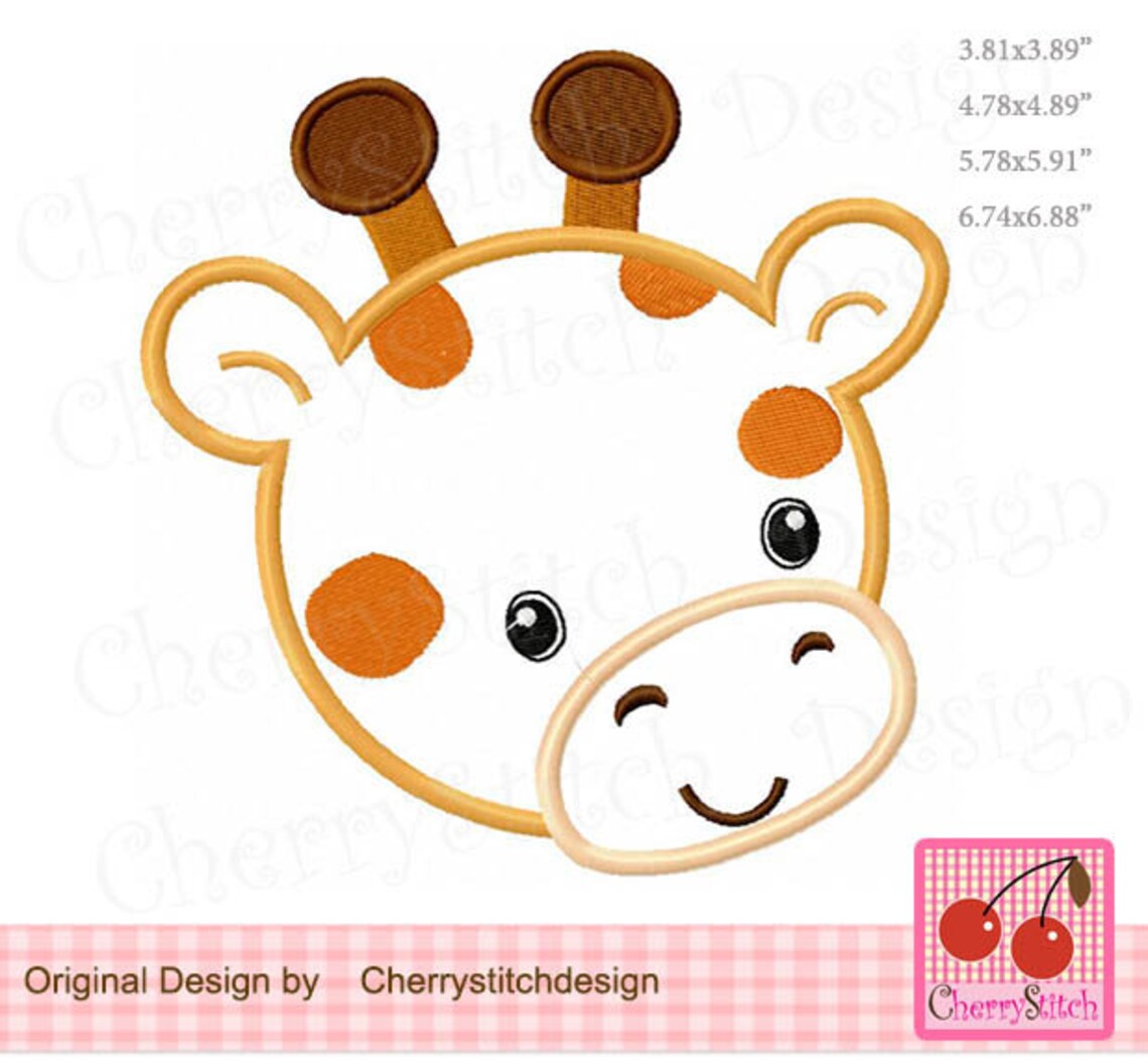 Giraffe Face Boy Giraffe Machine Embroidery Applique Design AN0109 - Etsy